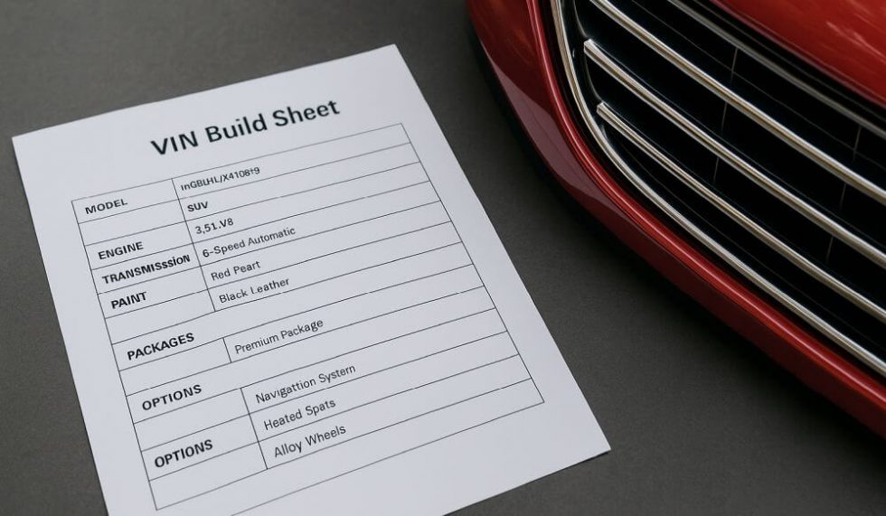 How to Read a VIN Build Sheet Step by Step - Run VIN Check & Get ...