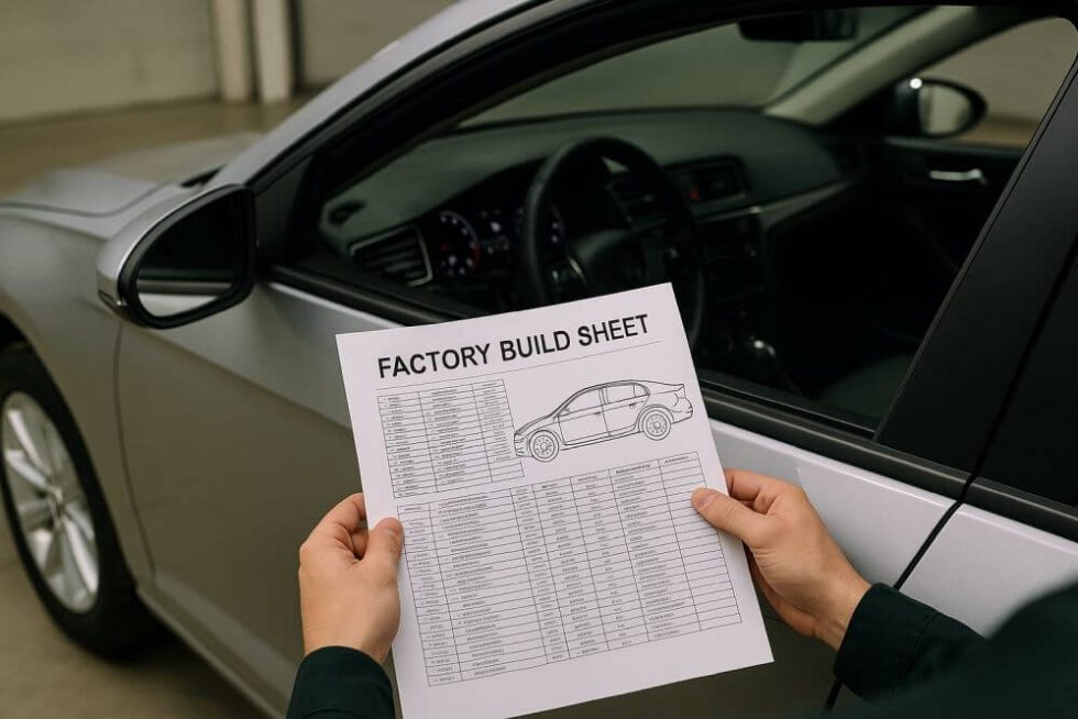 What a Factory Build Sheet Can Reveal About Your Car - Run VIN Check ...